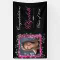 Graduation, Faux Sparkling Glitter, Pink Banner | Zazzle