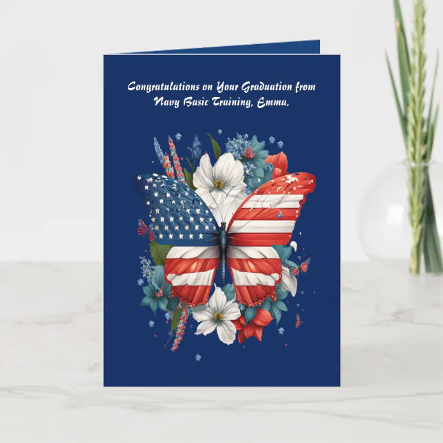 Graduation Female From Navy Basic Training Card | Zazzle