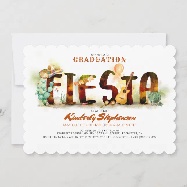 Graduation Fiesta Invitation | Mexican Party | Zazzle