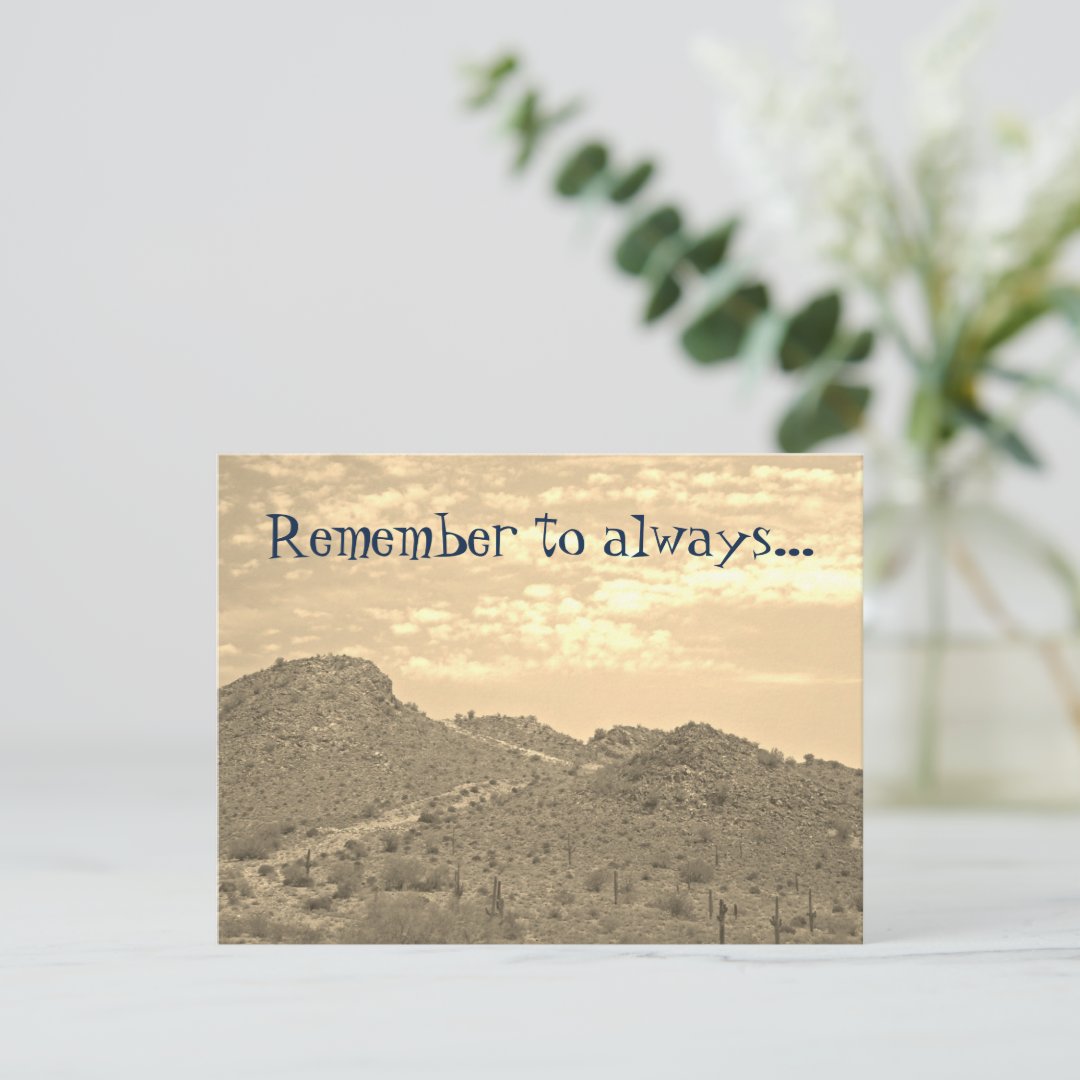 Graduation Follow Your Own Path Desert Hiking Postcard | Zazzle