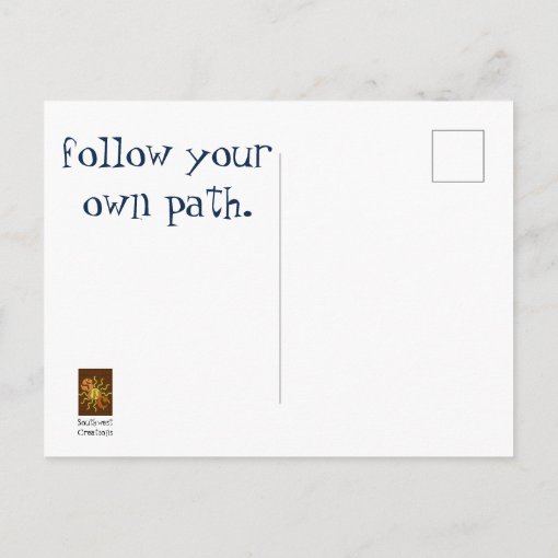 Graduation Follow Your Own Path Desert Hiking Postcard | Zazzle