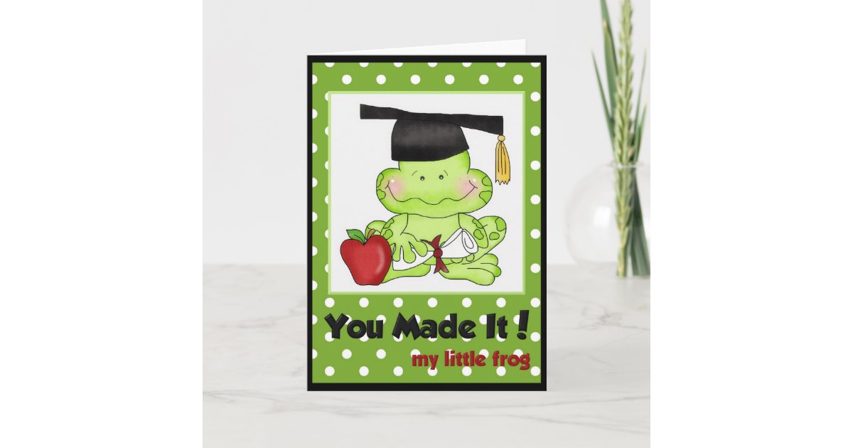 Graduation Frog School Teacher Greeting Card | Zazzle