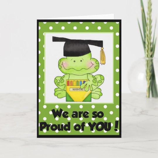 Graduation Frog We are Proud You Greeting Card 2 | Zazzle.com