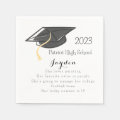 Graduation Fun Facts Grad Cap Custom Napkins | Zazzle