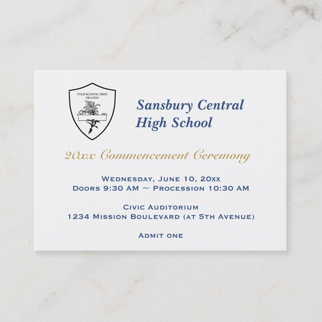 Graduation general admission custom event ticket | Zazzle