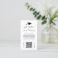 Graduation Gift Registry Card with QR Code Insert | Zazzle