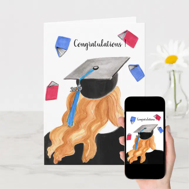 Graduation Girl Congratulations Card | Zazzle