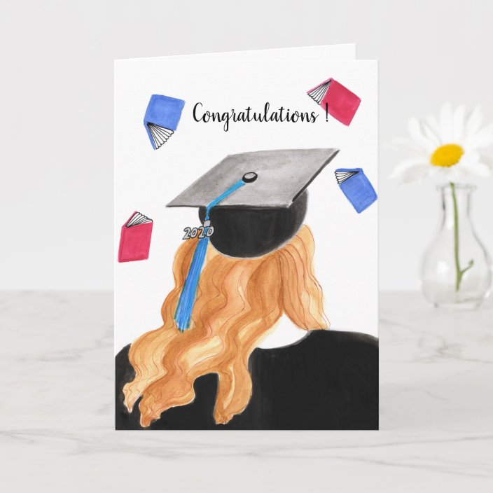Graduation Girl Congratulations Card | Zazzle.com