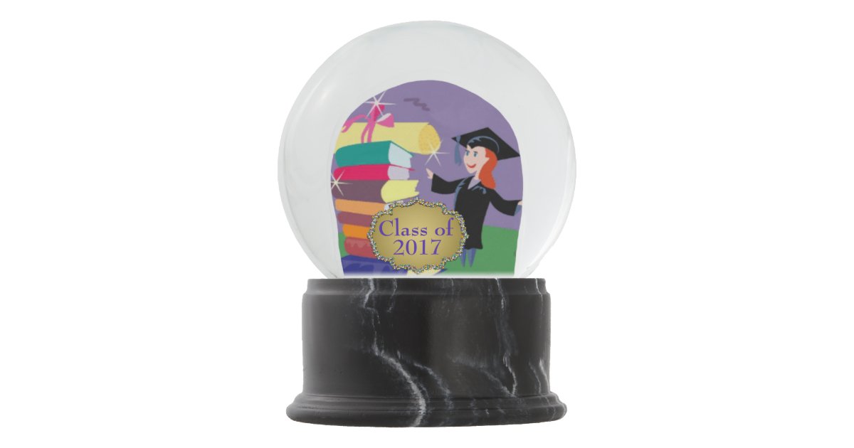 Graduation Girl Snow Globe | Zazzle