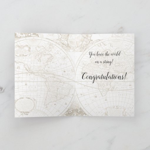 Graduation Globe Congratulations Card | Zazzle