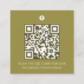 Graduation Gold Calligraphy QR Code Social Media Enclosure Card | Zazzle