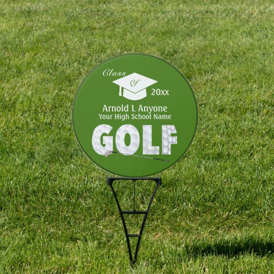 Graduation Golf High School Student Sign | Zazzle.com