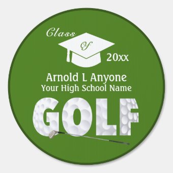 Graduation Golf High School Student Sign | Zazzle