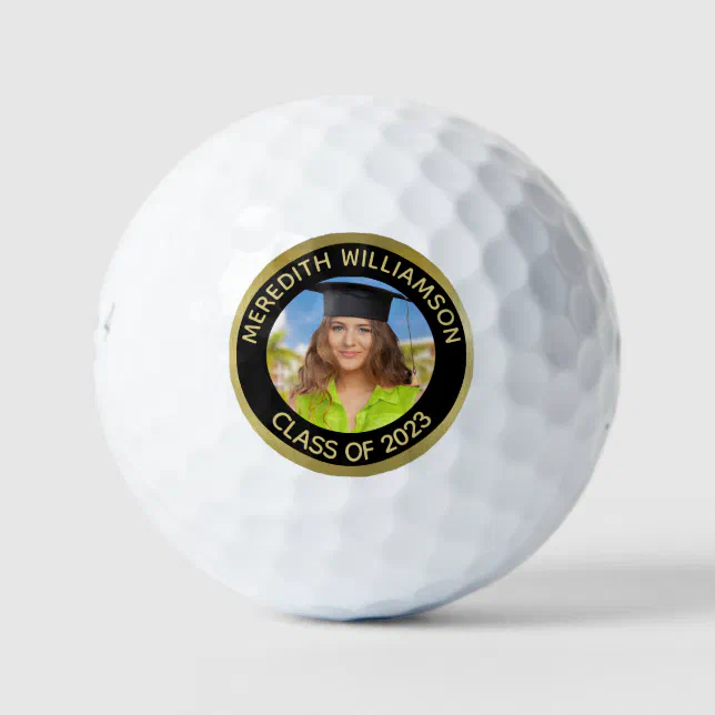 Graduation Golf Photo Class of 2023 Golf Balls | Zazzle