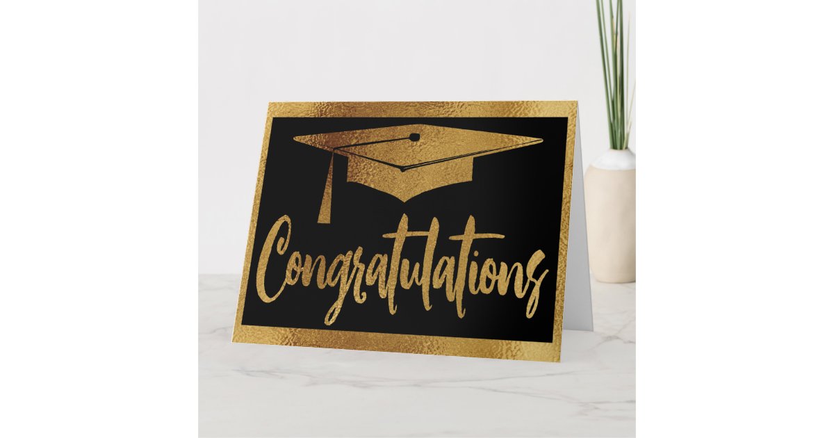 Graduation Grad Congratulations Elegant Modern Card | Zazzle