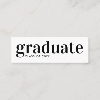 Graduation Graduate QR Code Social Media Mini Business Card | Zazzle