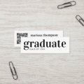 Graduation Graduate QR Code Social Media Mini Business Card | Zazzle
