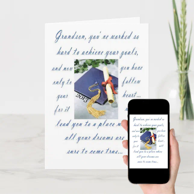 Graduation-Grandson, Happy Graduation Card | Zazzle