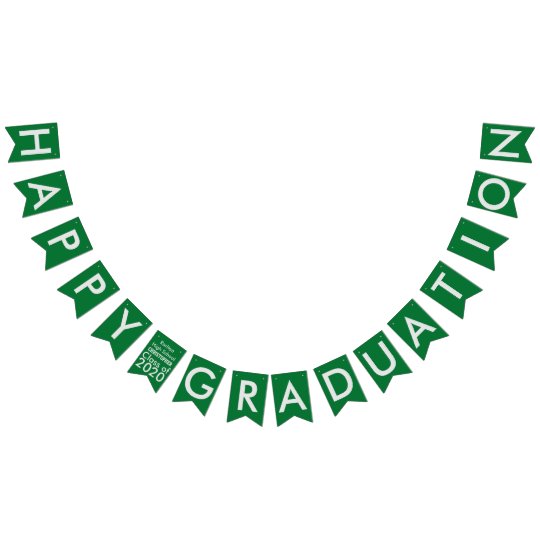 Graduation Green School Bunting Banner | Zazzle.com