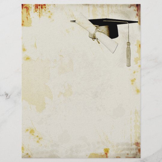 Graduation Grunge Letterhead | Zazzle.com