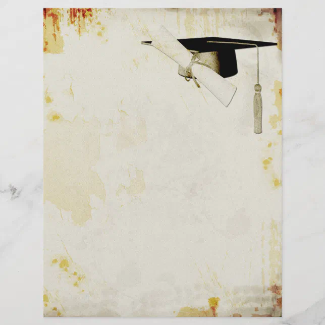 Graduation Grunge Letterhead | Zazzle
