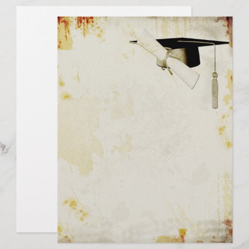 Graduation Grunge Letterhead | Zazzle