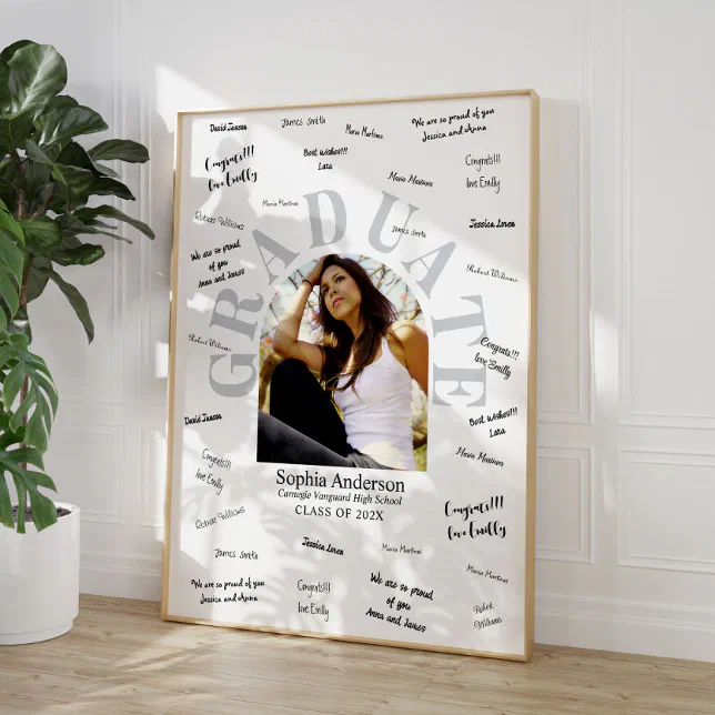 Graduation Guest Signature Poster | Zazzle
