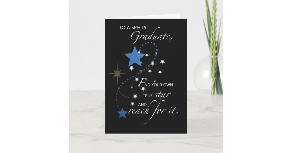 Graduation Guy, Young Man Star Congratulations Card | Zazzle