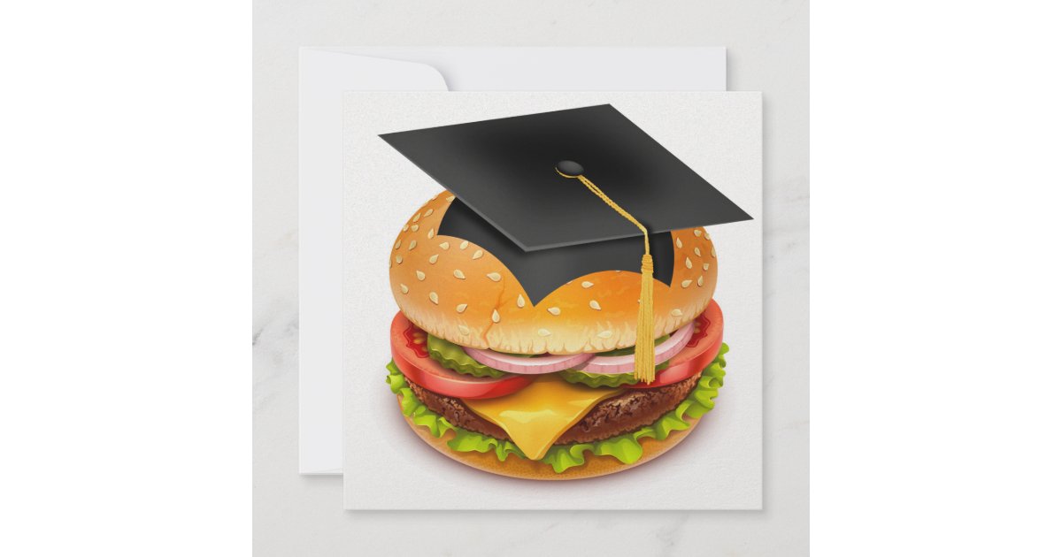 Graduation Hamburger Invitation | Zazzle