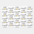 Graduation Hand Lettered CONGRATS GRAD Wrapping Paper Sheets | Zazzle