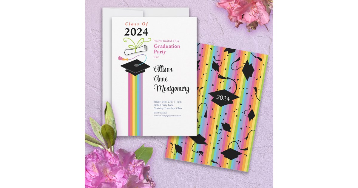 Graduation Hat Party Invitation | Zazzle