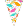 Graduation Hat Toss (Tropical) Bunting Flags | Zazzle