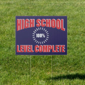 Graduation High School Funny Complete Red Sign | Zazzle