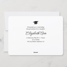 Graduation Horizontal Photo Script Red Invitation | Zazzle