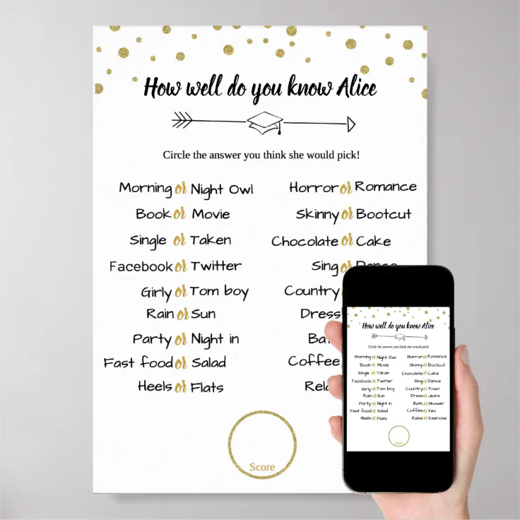 GRADUATion how well do you know games Poster | Zazzle