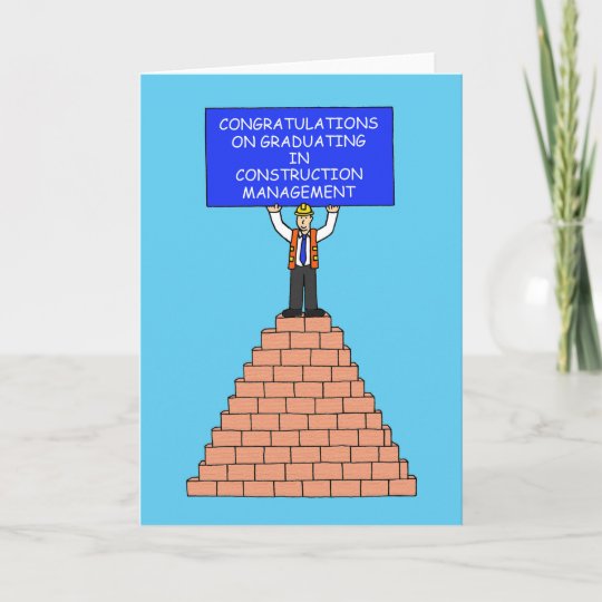 Graduation In Construction Management. Card | Zazzle.com