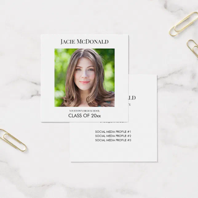 Graduation Insert Profile Photo White | Zazzle