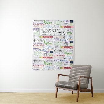 Graduation Inspirational Sayings Photo Op Backdrop | Zazzle