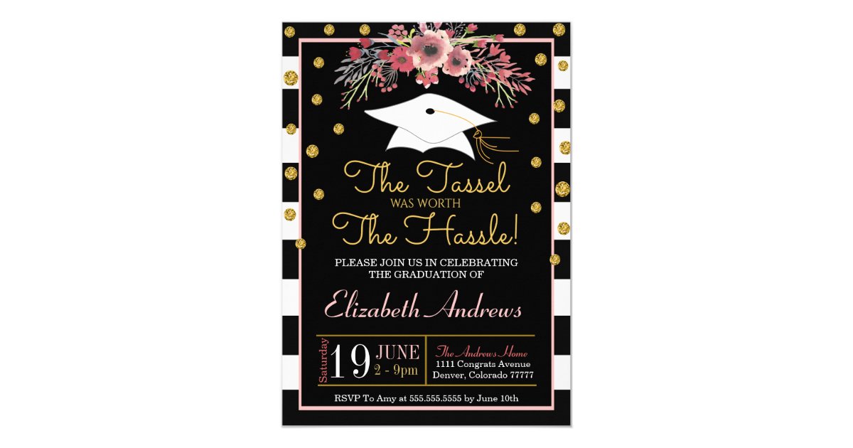 Graduation Invitation - Floral | Zazzle.com