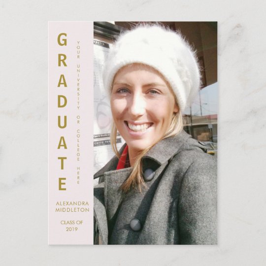 Graduation Invitation Graduate Photo Postcard | Zazzle.com