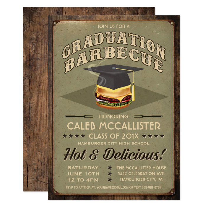 Graduation Invitations | BBQ Party | Zazzle.com