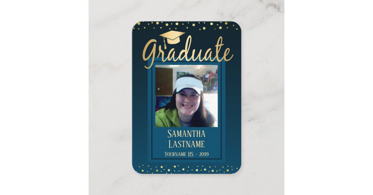 Graduation Keepsake Guest Card One Photo | Zazzle