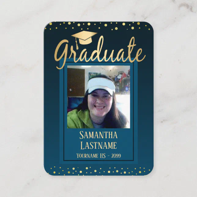 Graduation Keepsake Guest Card One Photo | Zazzle