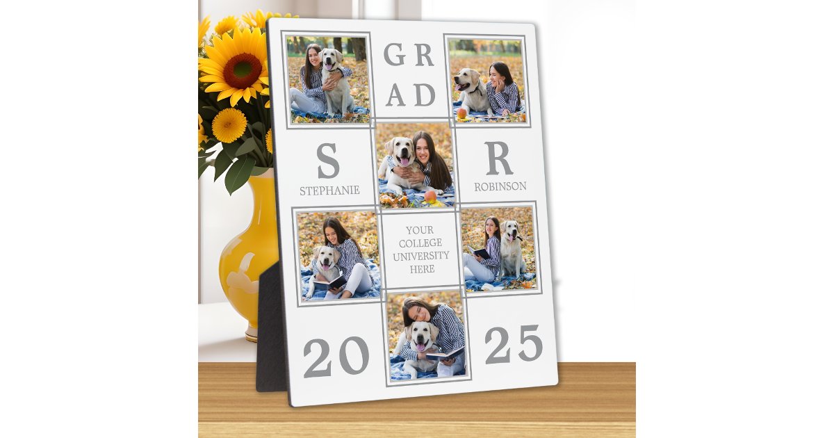 Graduation Keepsake Unique Photo Collage Plaque | Zazzle
