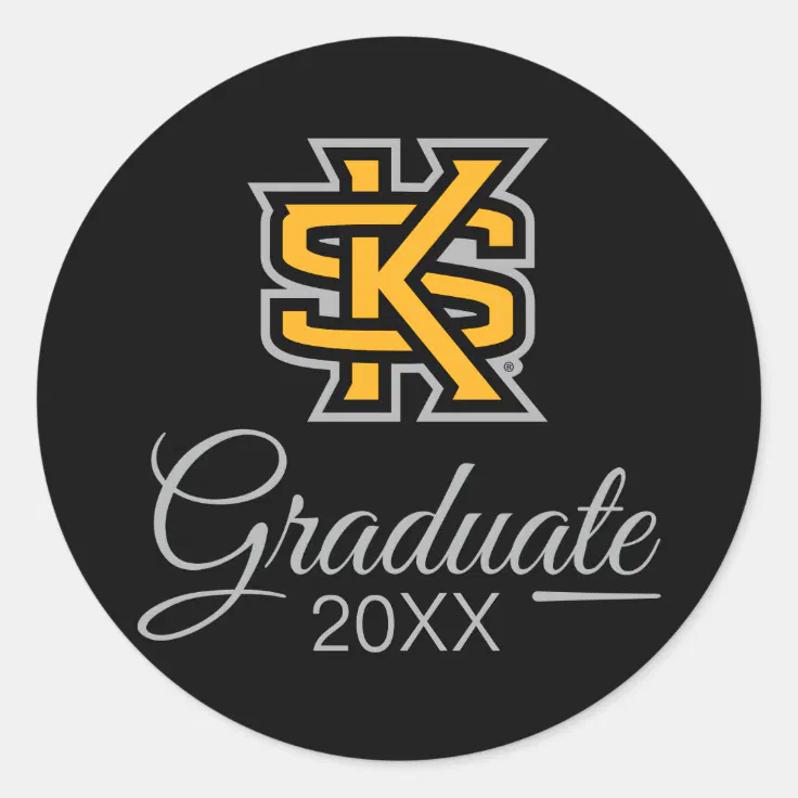 Graduation Kennesaw State Primary Mark Classic Round Sticker | Zazzle