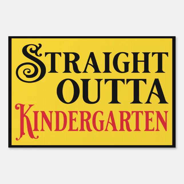 Graduation Kindergarten School Promotion Party Sign | Zazzle