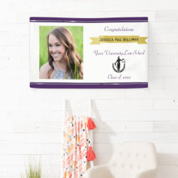 Graduation, Law School, Custom Photo, Banner | Zazzle