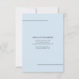 Graduation Light Blue Stacked Text Photo Invite | Zazzle