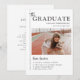 Graduation Magazine Fun Facts White Announcement | Zazzle