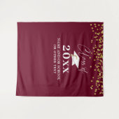 Graduation Maroon Confetti Photo Backdrop | Zazzle